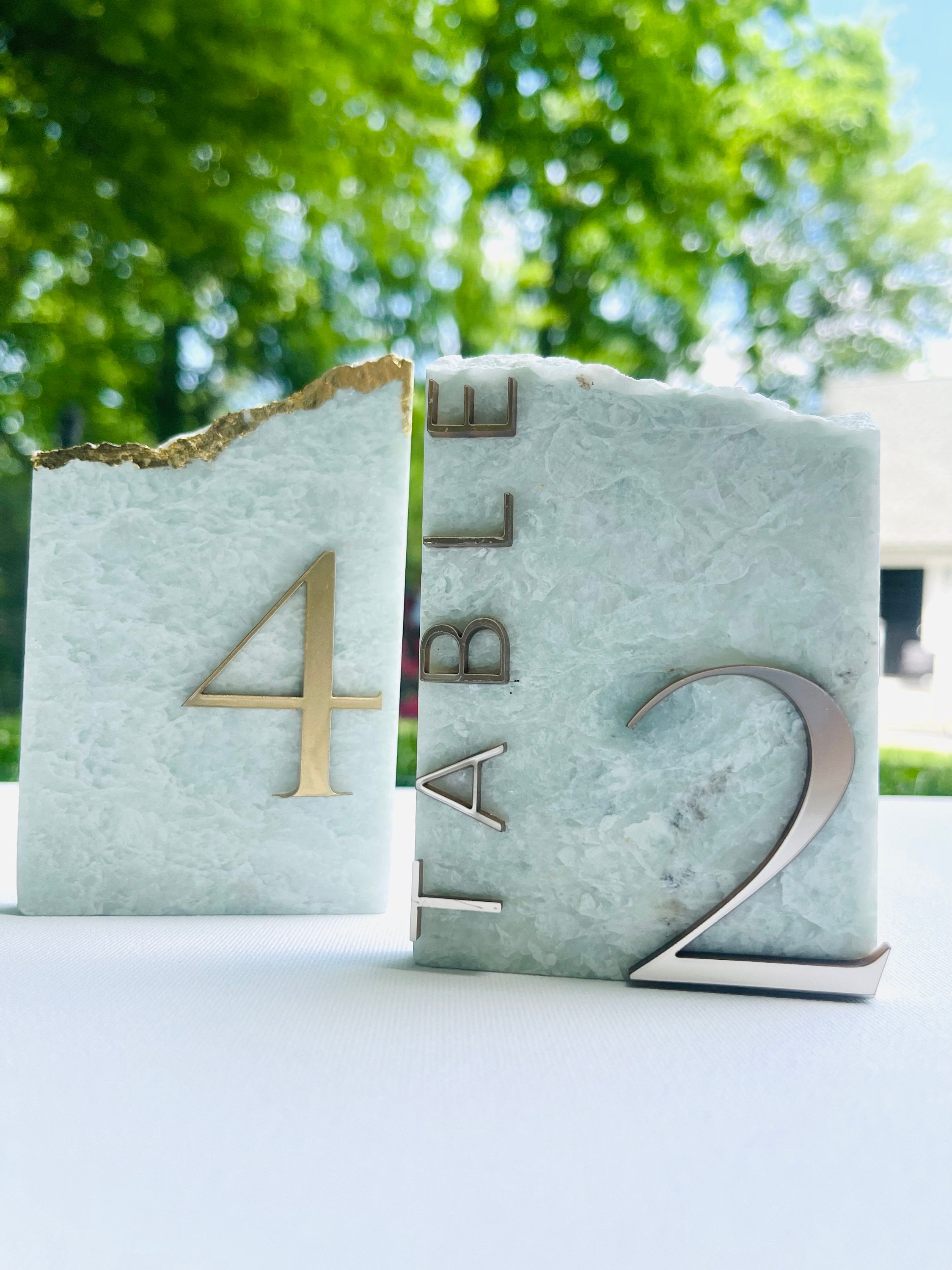 Small Marble Table Numbers - Etsy