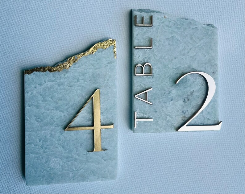 Small Marble Table Numbers - Etsy