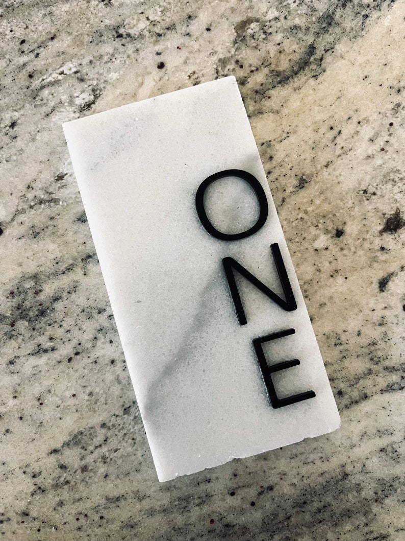 Small Marble Table Numbers - Etsy