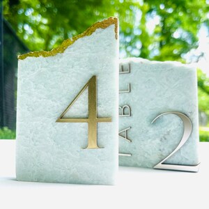 Small Marble Table Numbers - Etsy