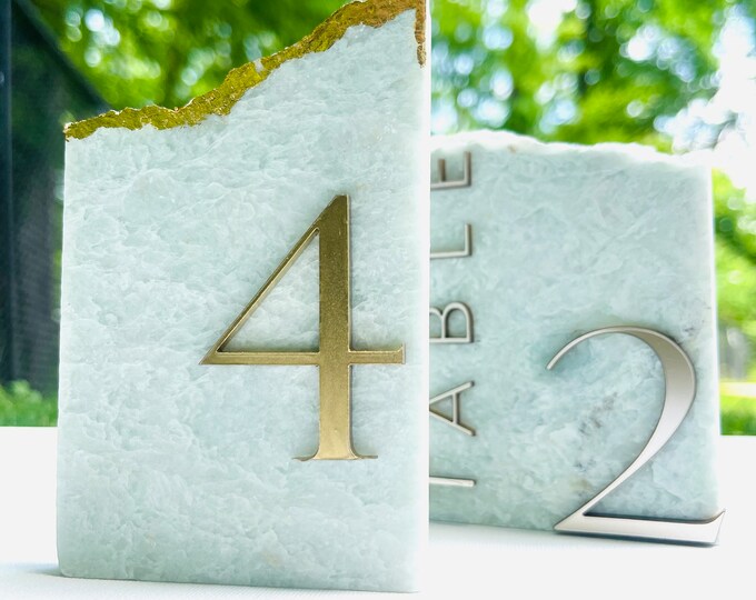Small Marble Table Numbers - Etsy