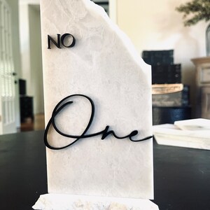 Large Black and White Marble Table Numbers With Acrylic - Etsy