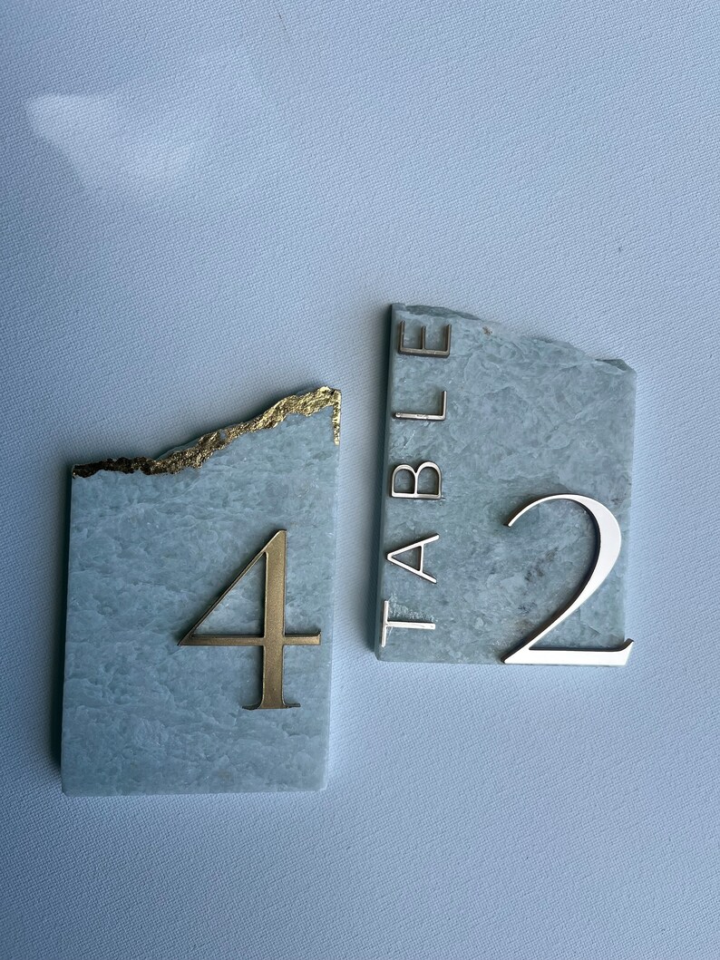 Small Marble Table Numbers - Etsy