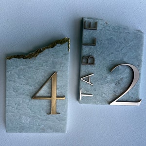 Small Marble Table Numbers - Etsy