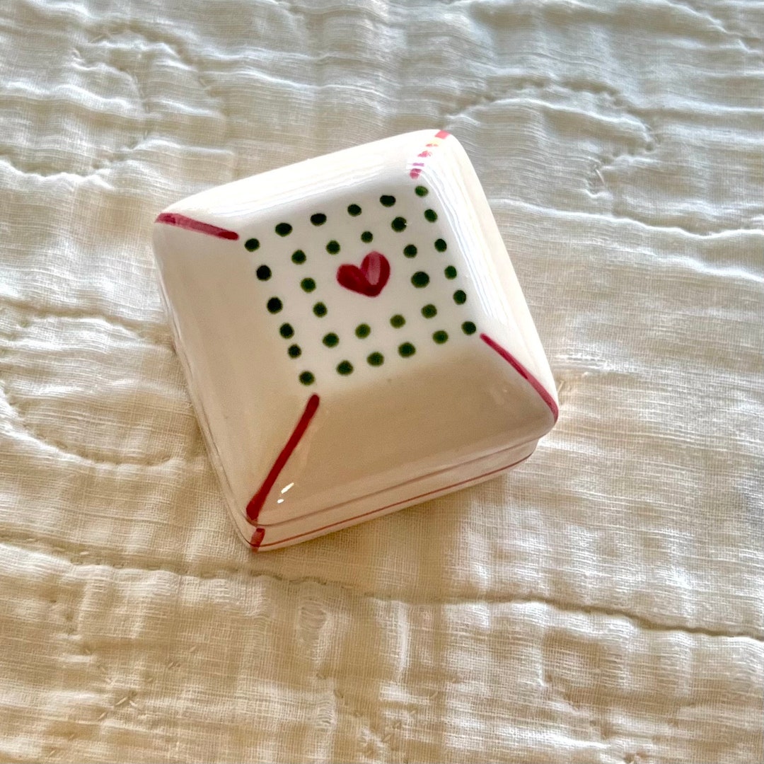 Tiny Hand Painted Ring Box Ceramic - Etsy