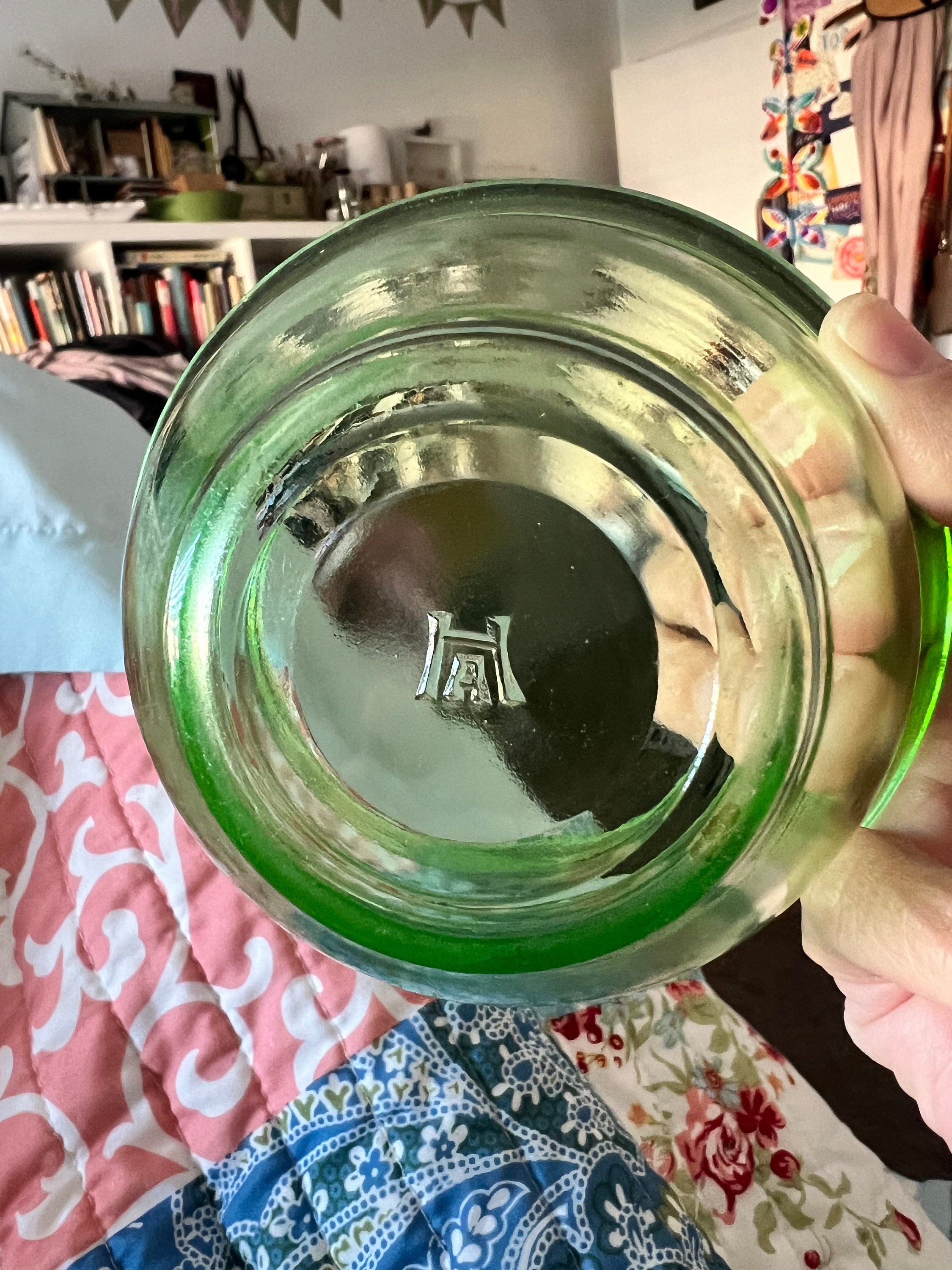 Small Hazel Atlas Green Depression Glass Bowl - Etsy