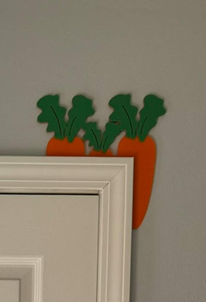 Three Carrots Door Corner, Carrot Decoration, Farmhouse Spring Easter ...