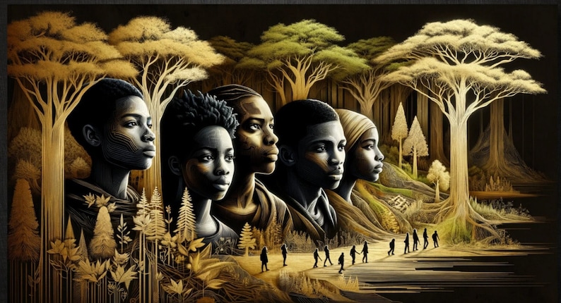 Digital African Wilderness: Ai-generated Black Heritage, Family ...