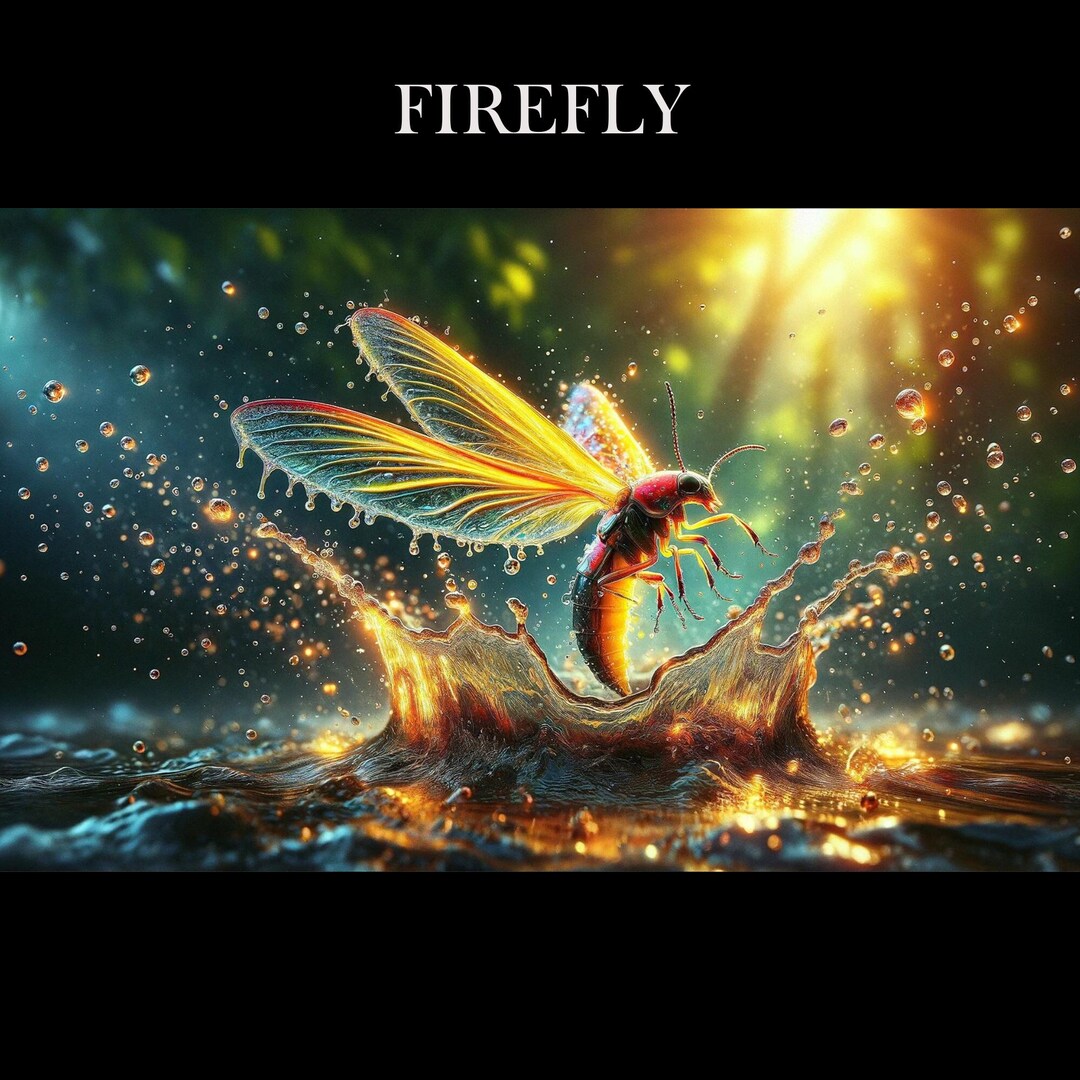 Firefly Cascade, High-res, JPG. A.I., Digital Download, Wall Art, Device Wallpaper, Home Decor ...