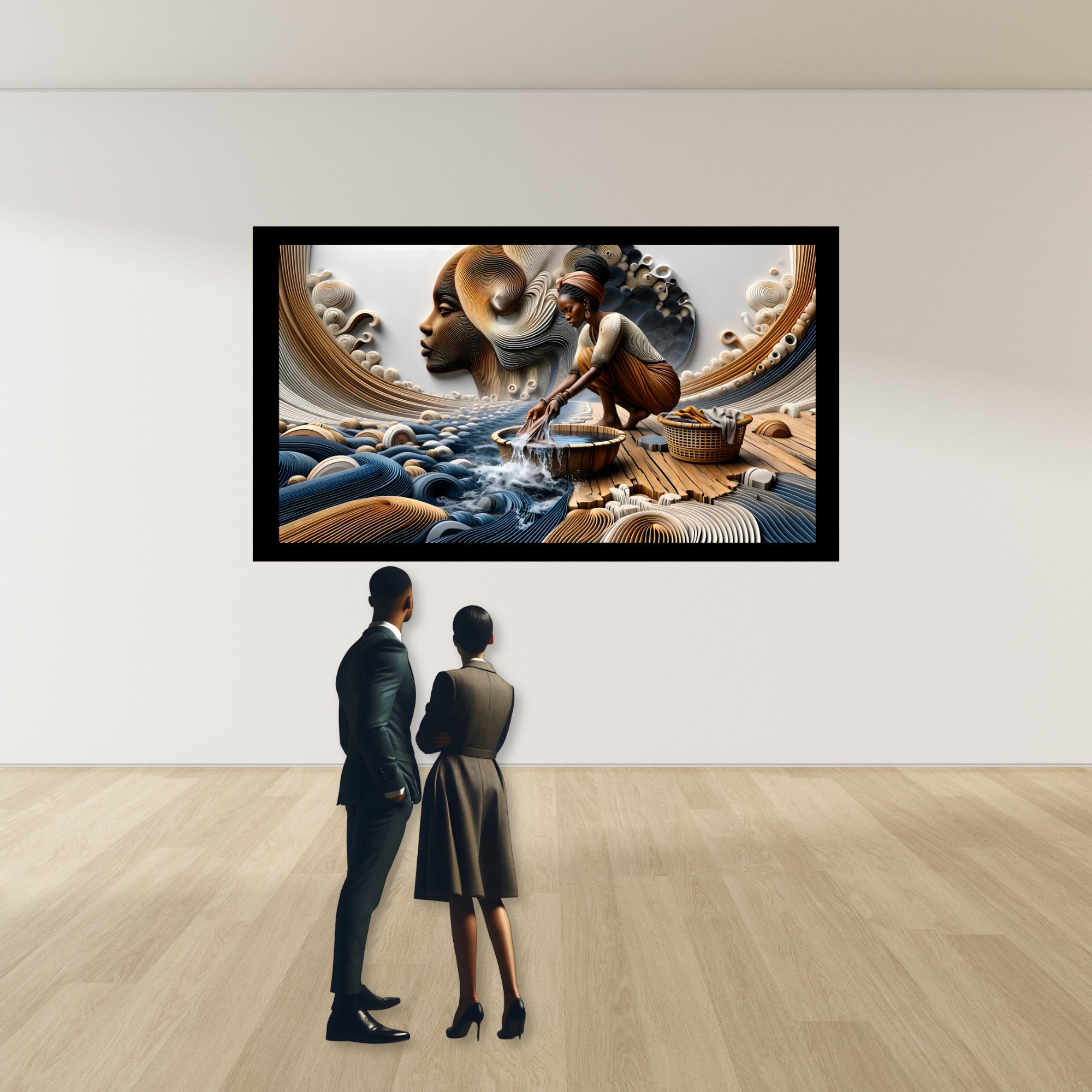 Cleansing Waves, AI Art, Black Spiritual Art, Ancestor Art, Black Art ...