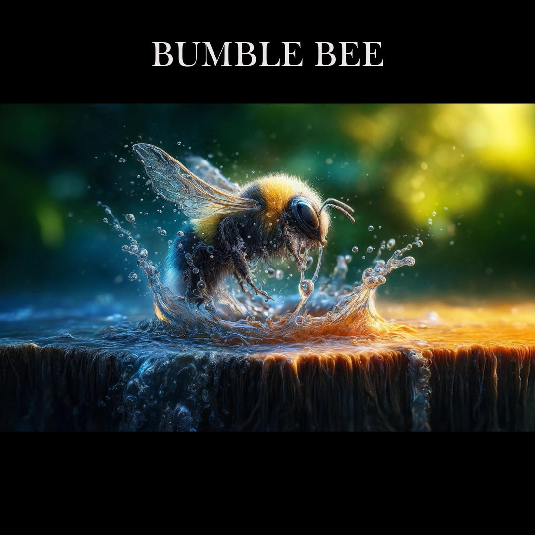 Bumble Bee, High-quality, JPG. A.I. Digital Download, Wall Art, Device ...