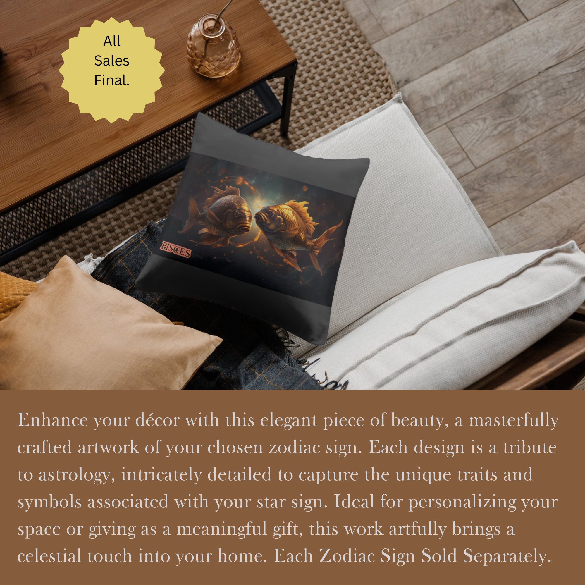 Pisces, Cosmic Fish, A.I., Digital Download, Zodiac Sign, Poster ...