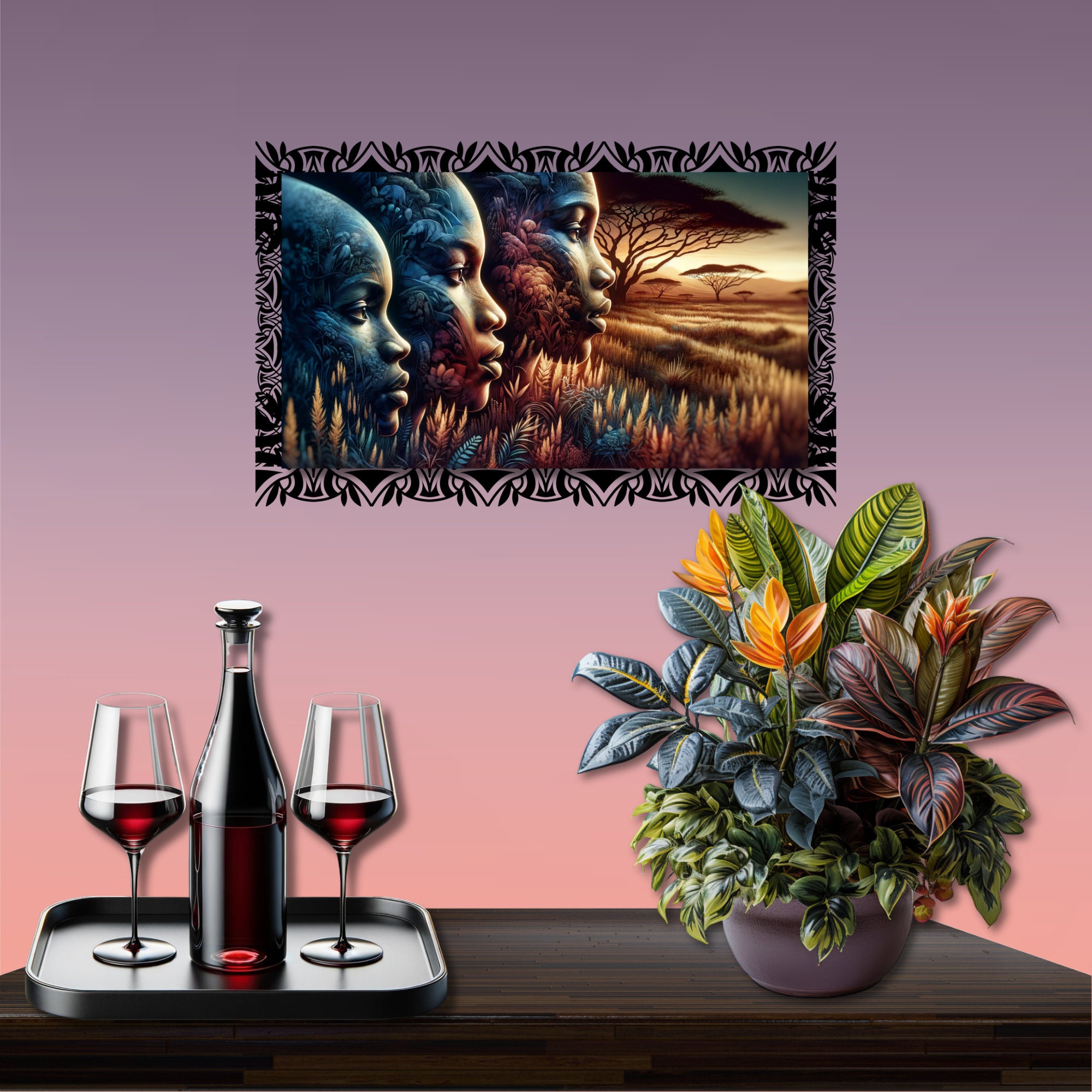 Black Art, Digital Download, Wall Decor, African Art, Printable Art ...