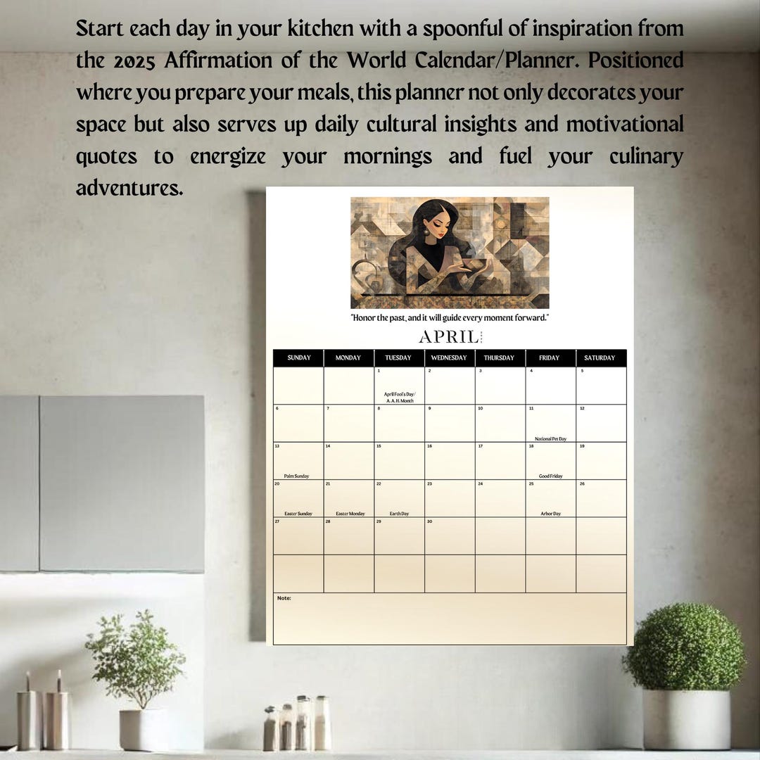 2025 Affirmation, Calendar/planner, Diverse Cultural Art, Motivational ...