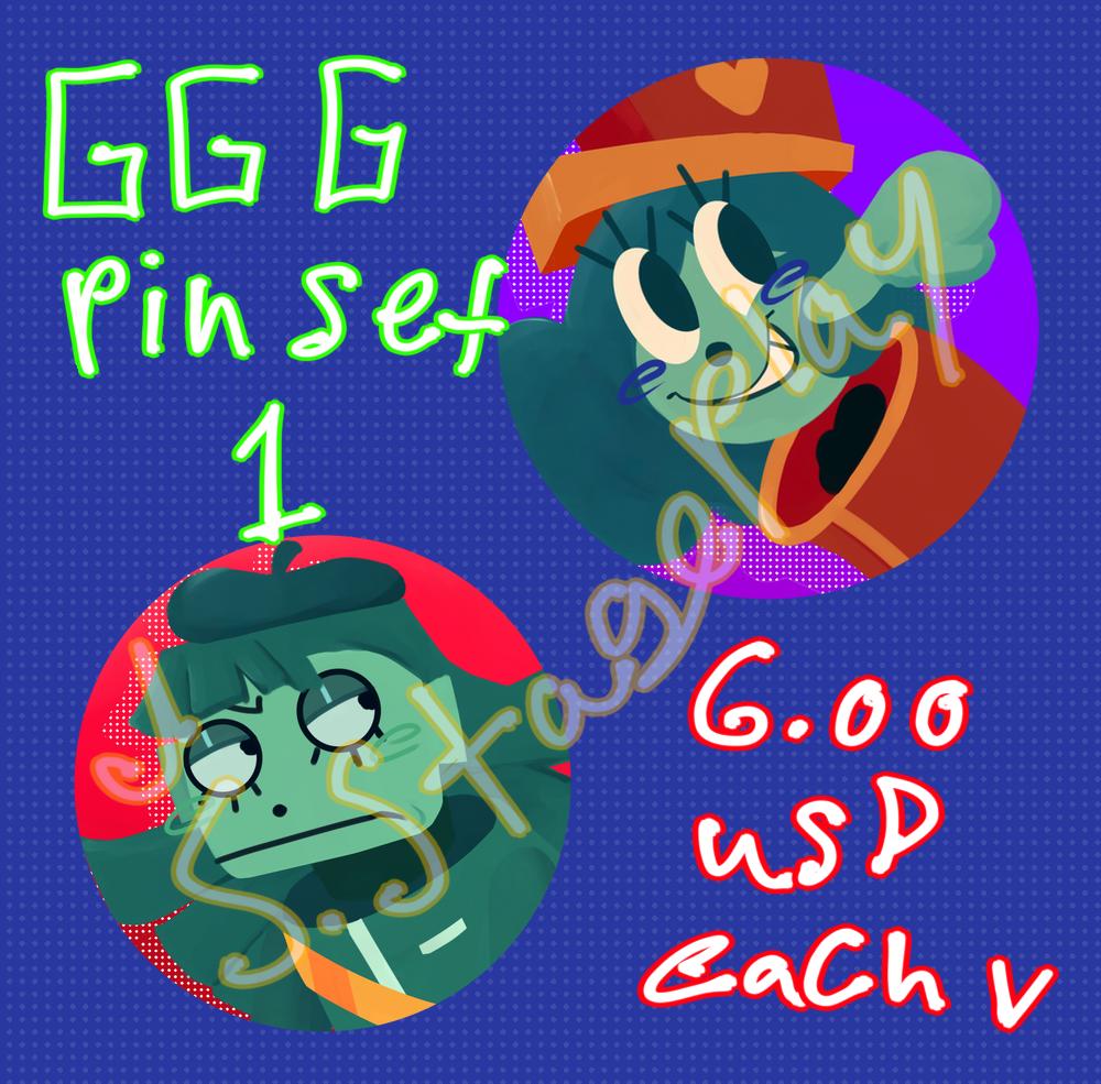 Great God Grove Pins | Capochin and Inspekta (58mm) - Etsy