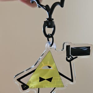Bill Cipher Gravity Falls Doublesided Keychain. 63.5 Mm / 2.5" - Etsy