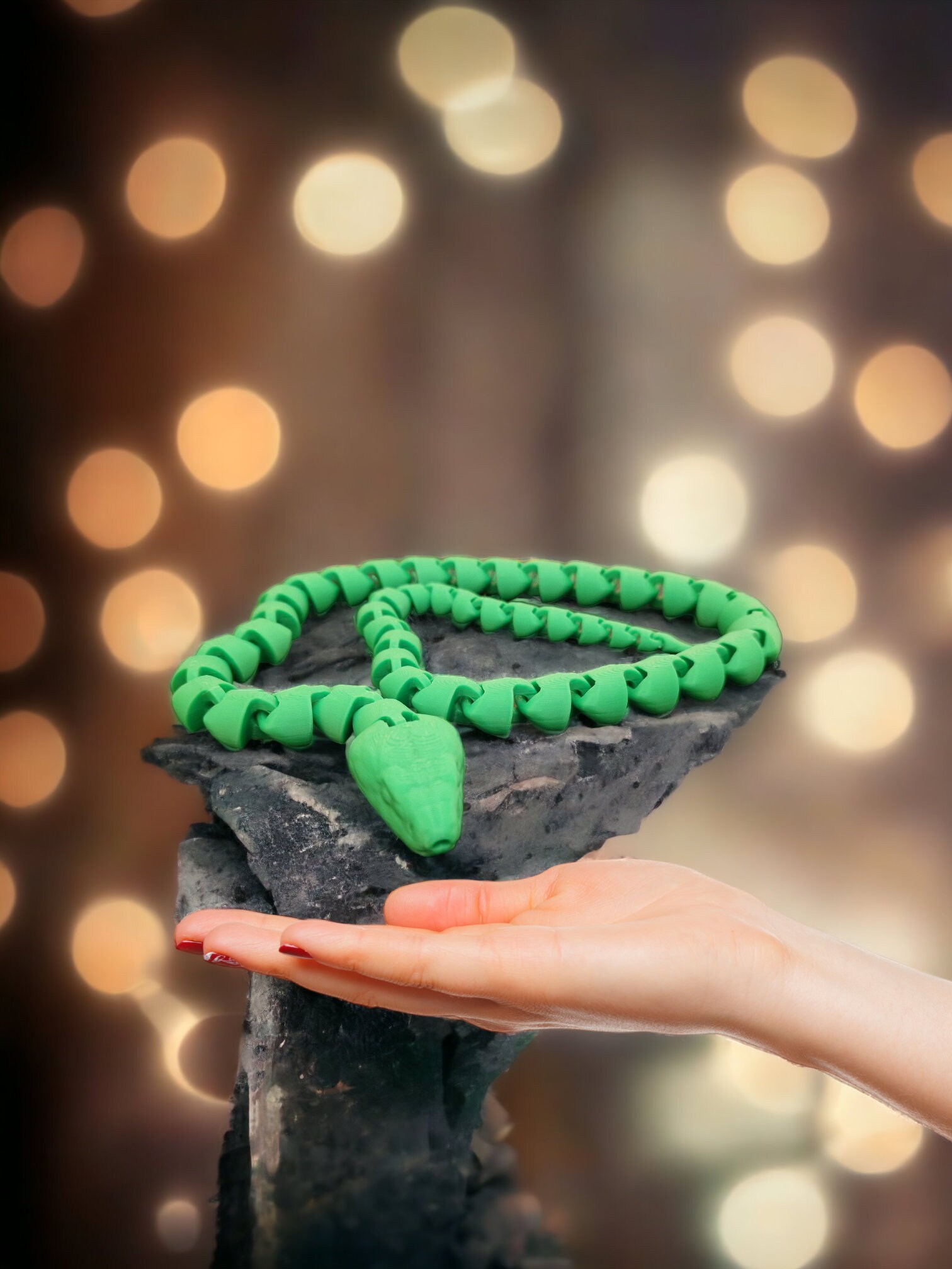 Articulated Snake 3D Printed With Egg Case, Fidget Toy 60 Cm/ 2ft Long ...