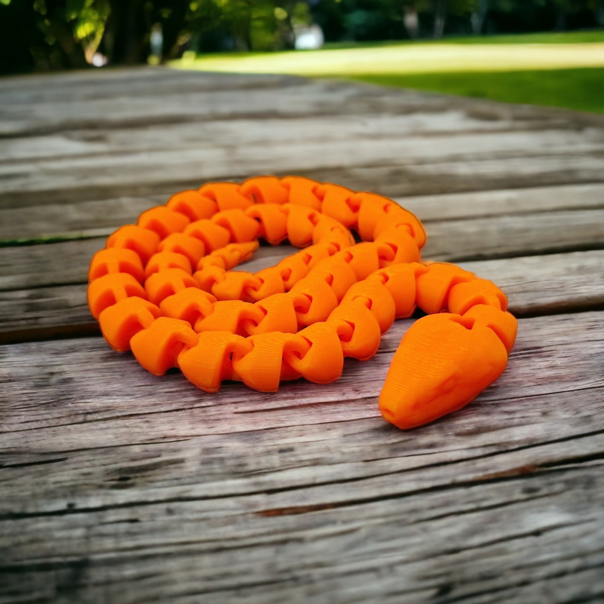 Articulated Snake 3D Printed With Egg Case, Fidget Toy 60 Cm/ 2ft Long ...