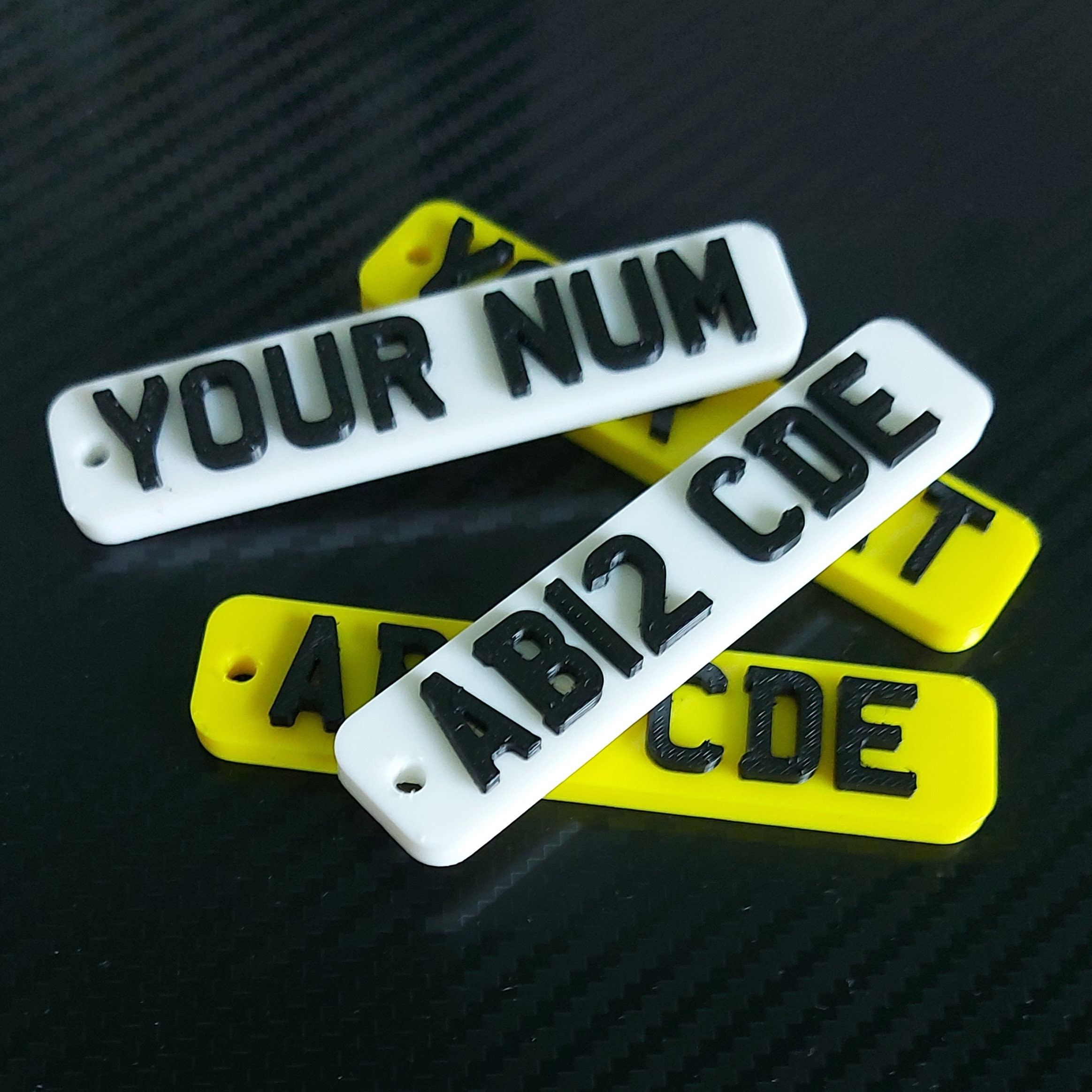 3D Printed Number Plate - Etsy UK