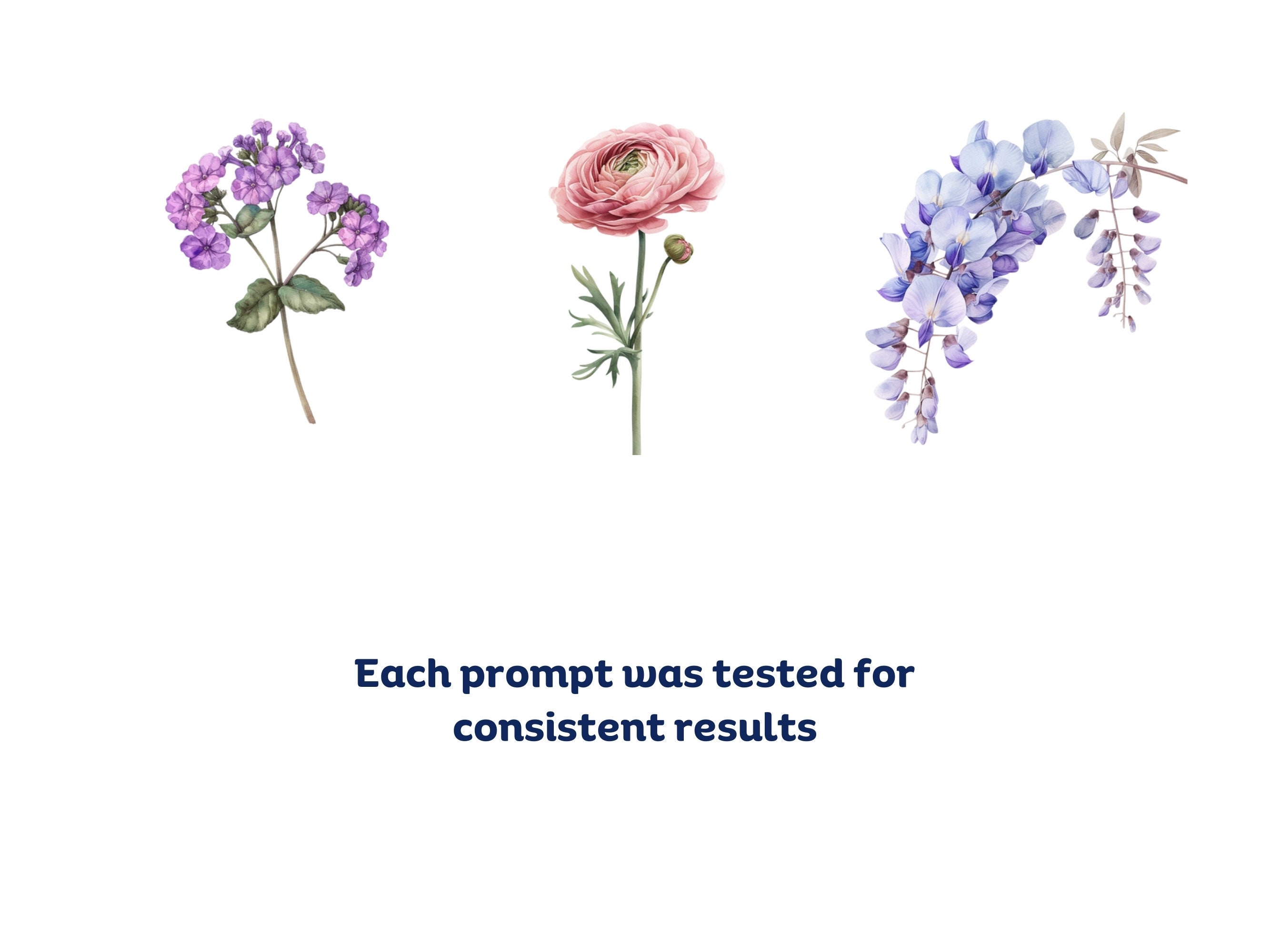 Flower Clipart With Midjourney Prompts, Floral Wall Art Prompts ...