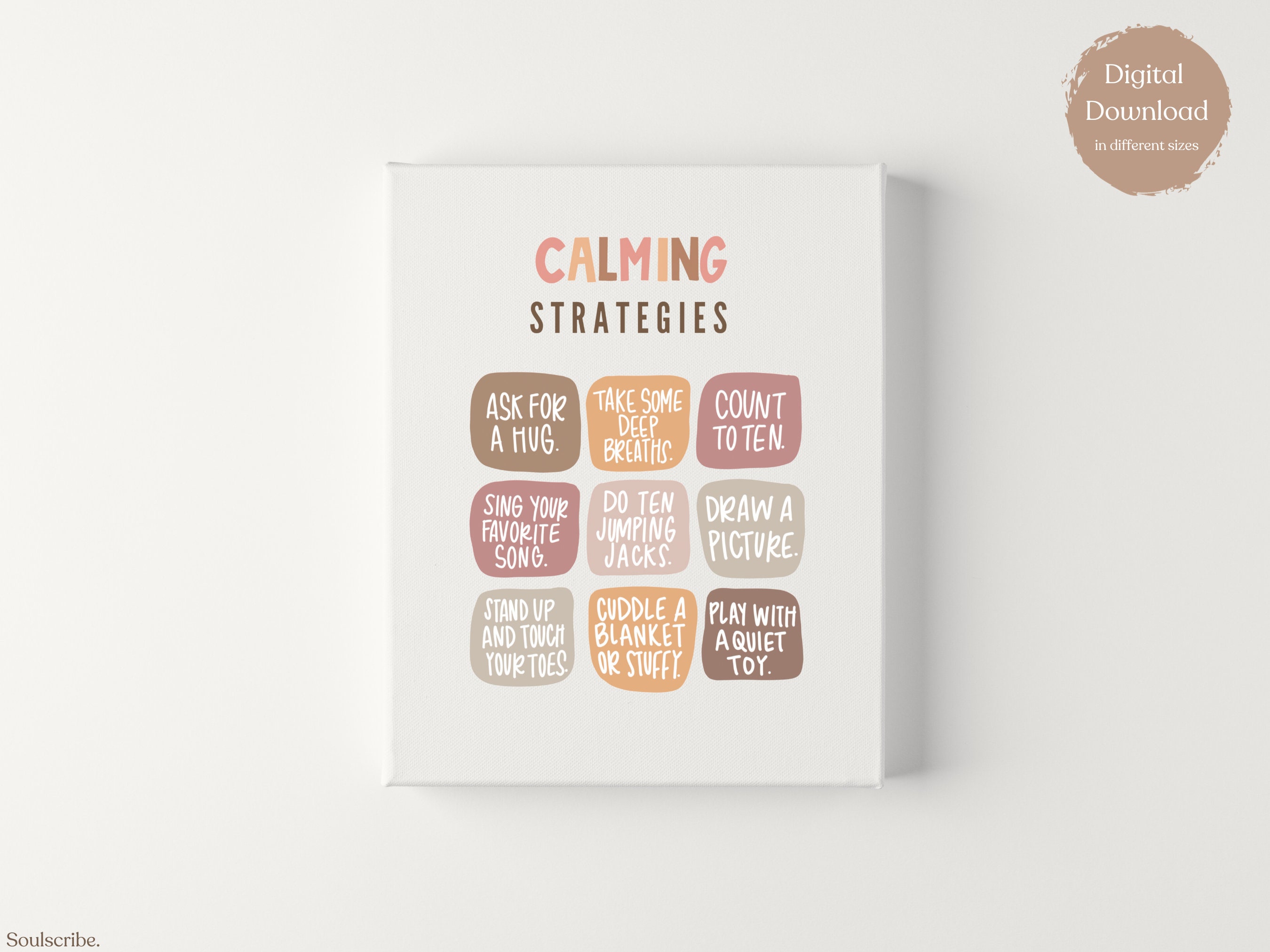 Calming Corner Digital Download for Kids Calming Area Instant Download ...