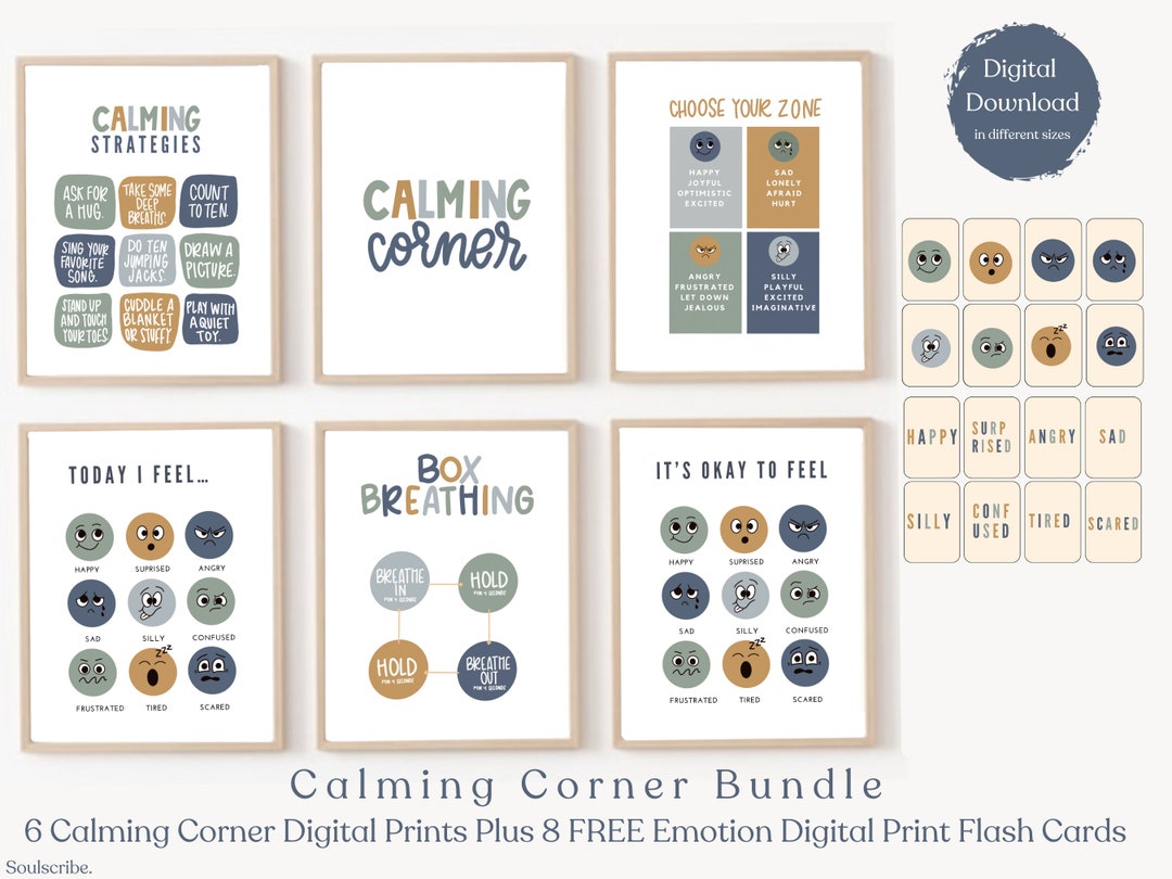 Calming Corner Digital Download for Kids Calming Area Instant Download ...