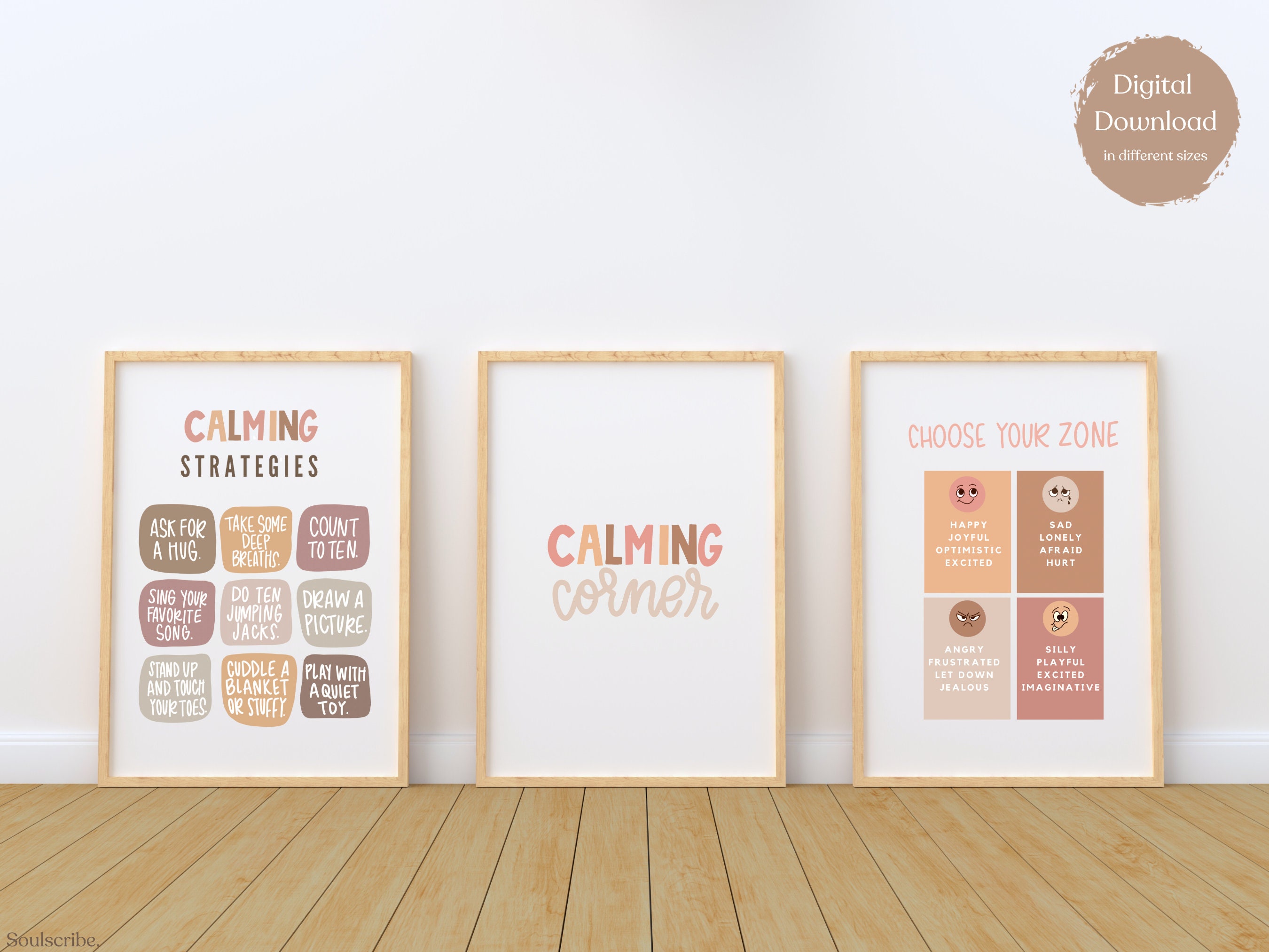Calming Corner Digital Download for Kids Calming Area Instant Download ...
