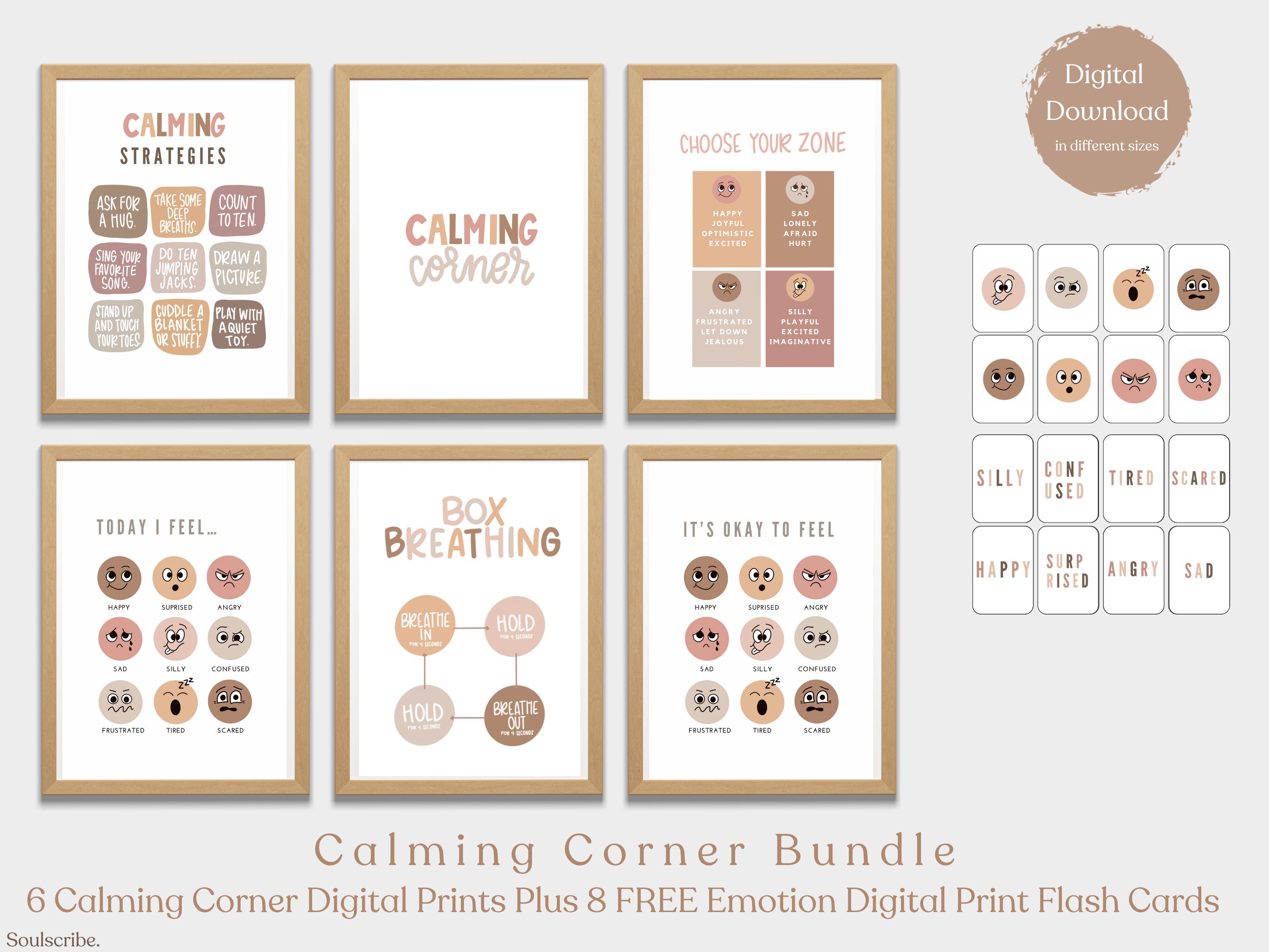 Calming Corner Digital Download for Kids Calming Area Instant Download ...