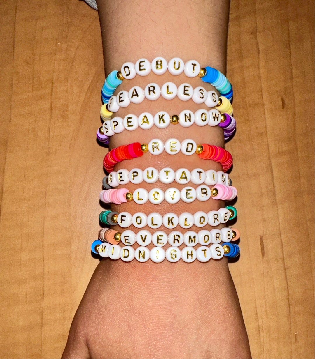 Taylor Swift Album Title Bracelets Clay Bead Bracelet Heishi Bracelets ...