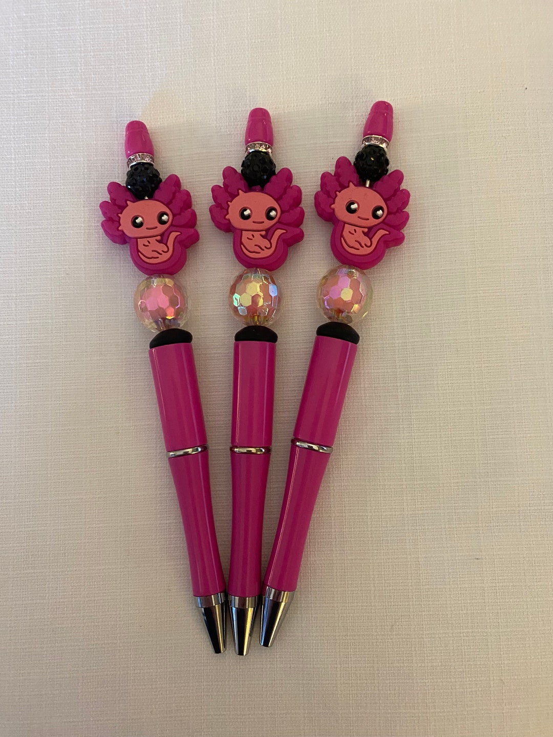 Pink Axolotl Baby Hot Pink Pen With Black Ink and Refill. - Etsy