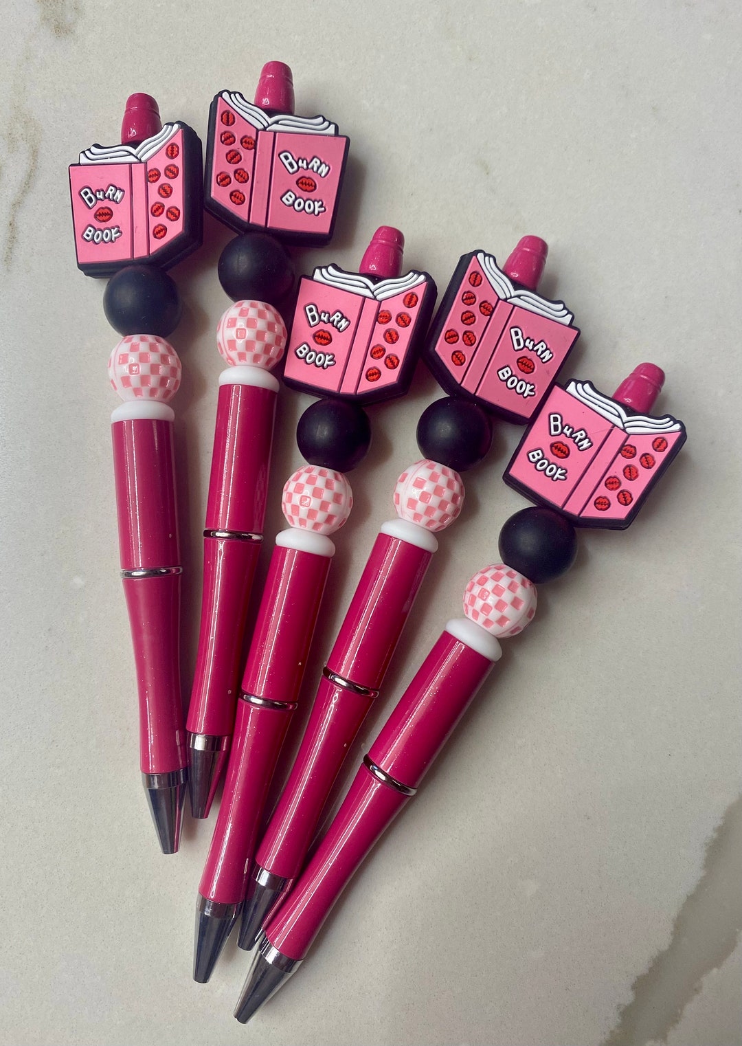 Burn Book Raspberry Colored Pen With Black Ink and Refill. - Etsy