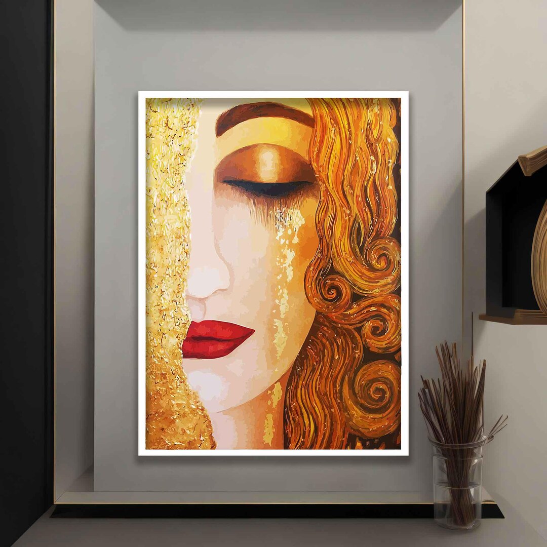Famous Painting Gustav Klimt Golden Tears Canvas Painting Reproductions ...