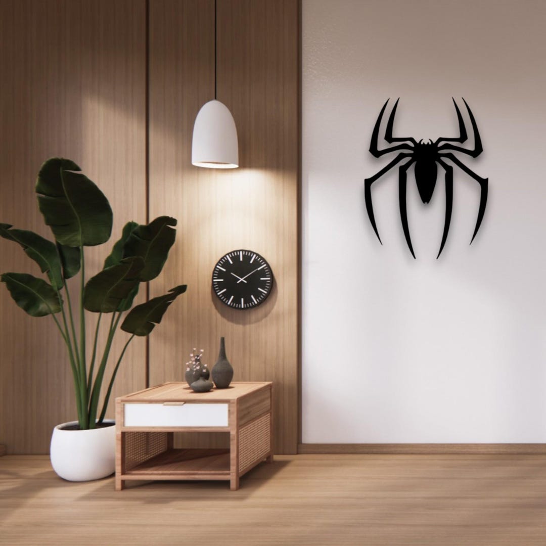 Spider Wall Metal Art, Spider Wall Art, Spider Black Metal Painting ...