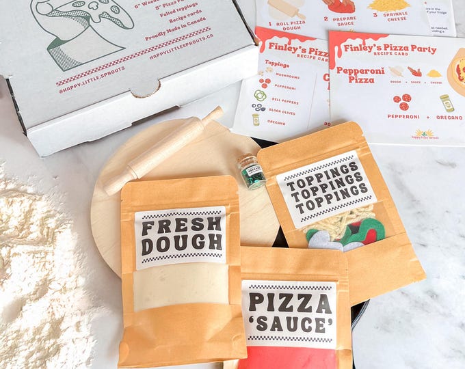 Pizza Party Play Dough Kit: Handmade Sensory Fun - Etsy