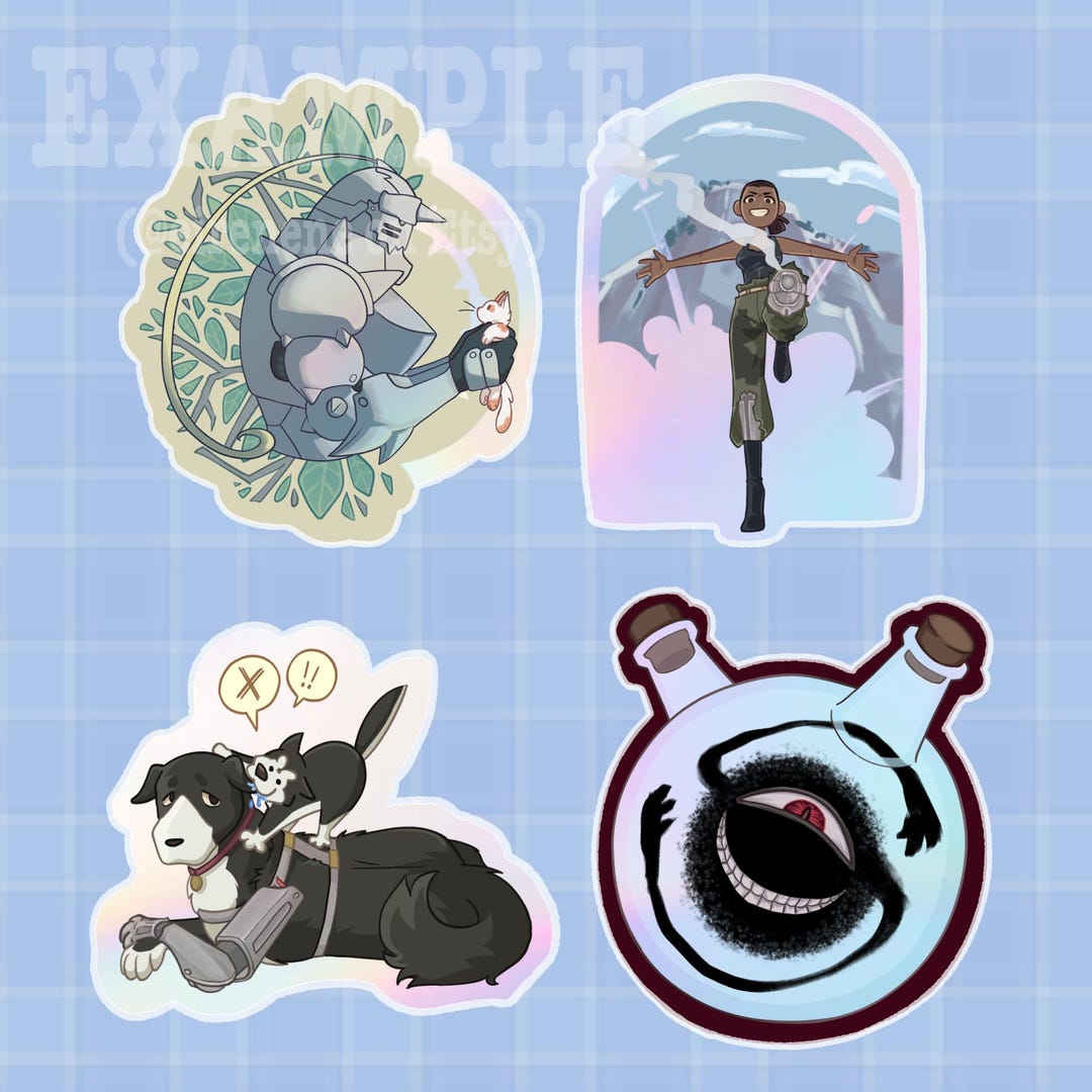 Automail Baddies [FMA] Holographic Stickers - Etsy