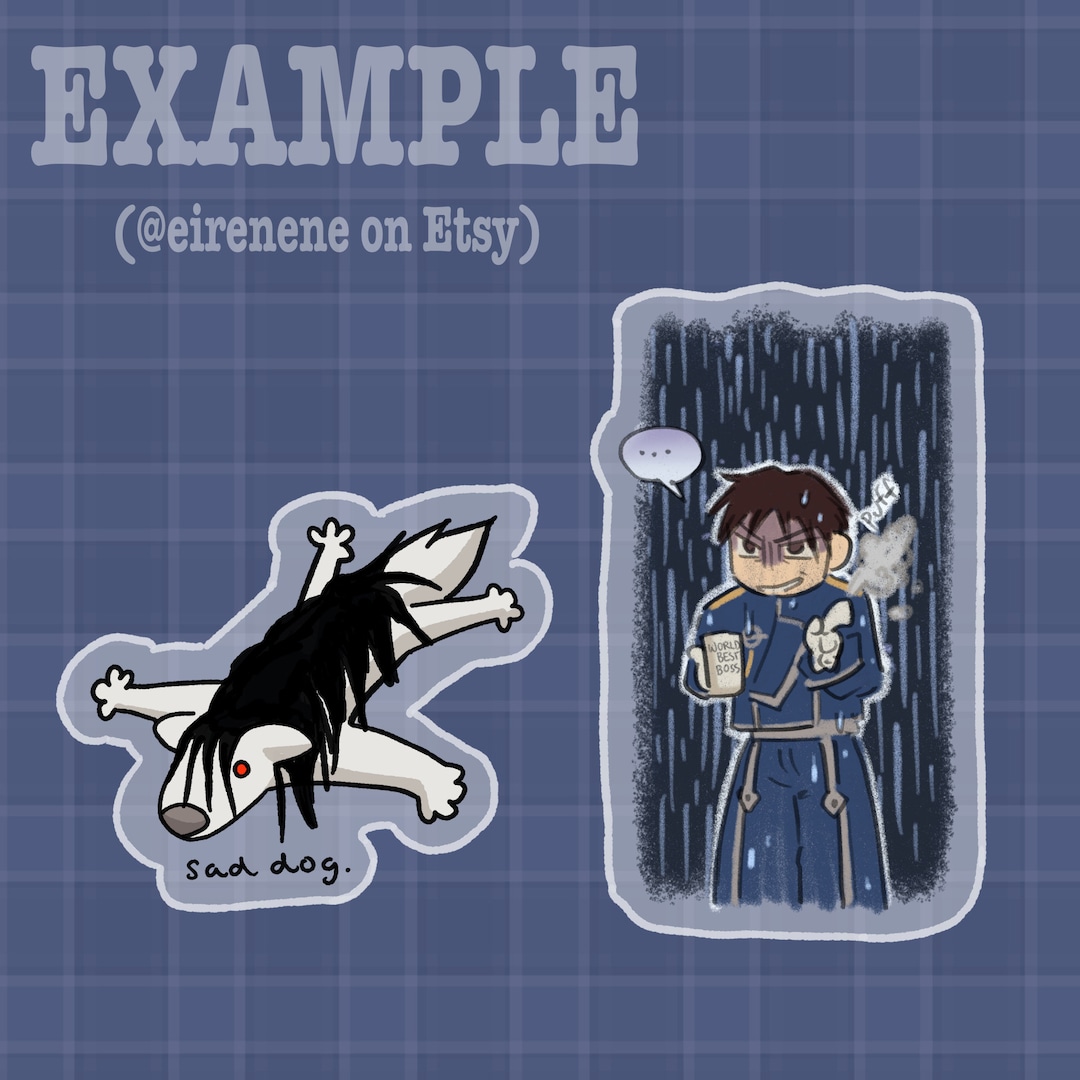 Sad Dog & Rainy Roy [FMA] Stickers - Etsy