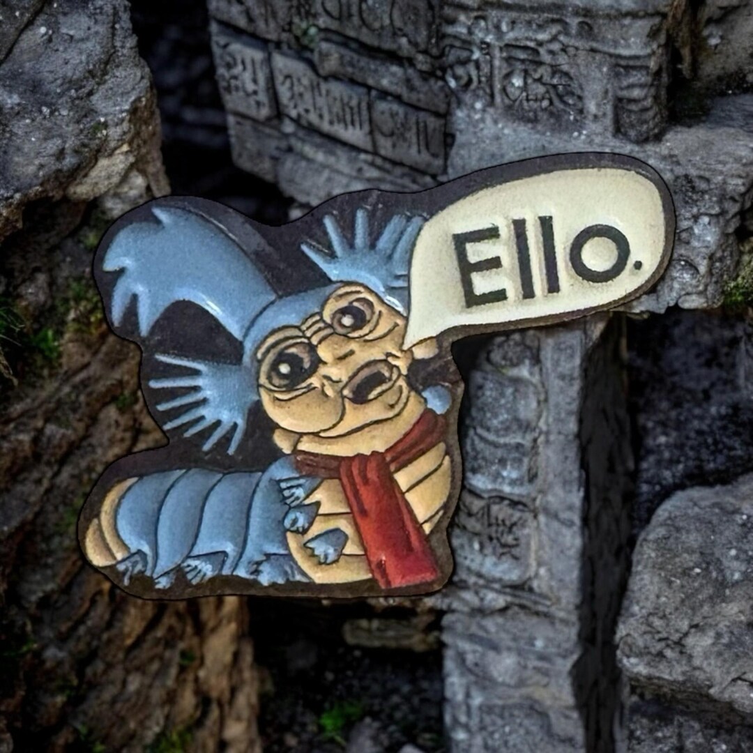 Labyrinth Metal 'the Worm' 'ello Lapel Pin Badge Jewellery Brooch ...