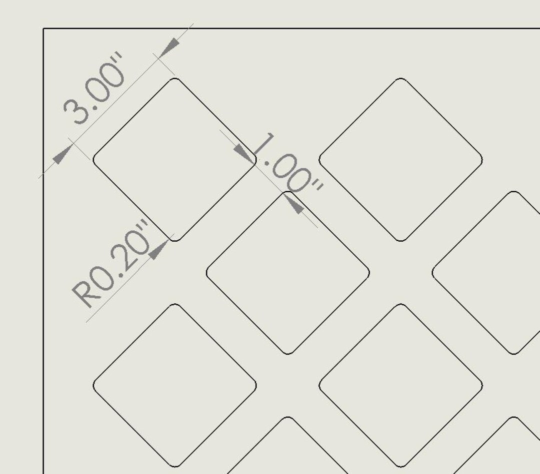 Diagonal Square DXF Pattern for Cutting From 4'x8' Sheet. Plasma/laser ...