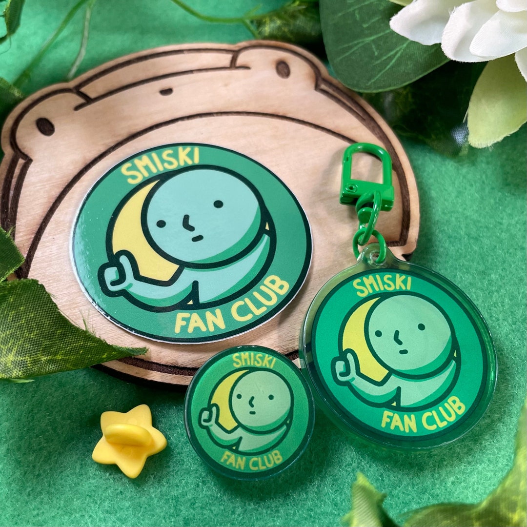 Smiski Fan Club Stickers and Acrylic Pin/charm - Etsy