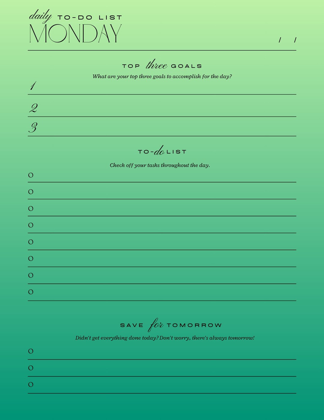 Pretty Printable Daily To-do List Daily Planner - Etsy