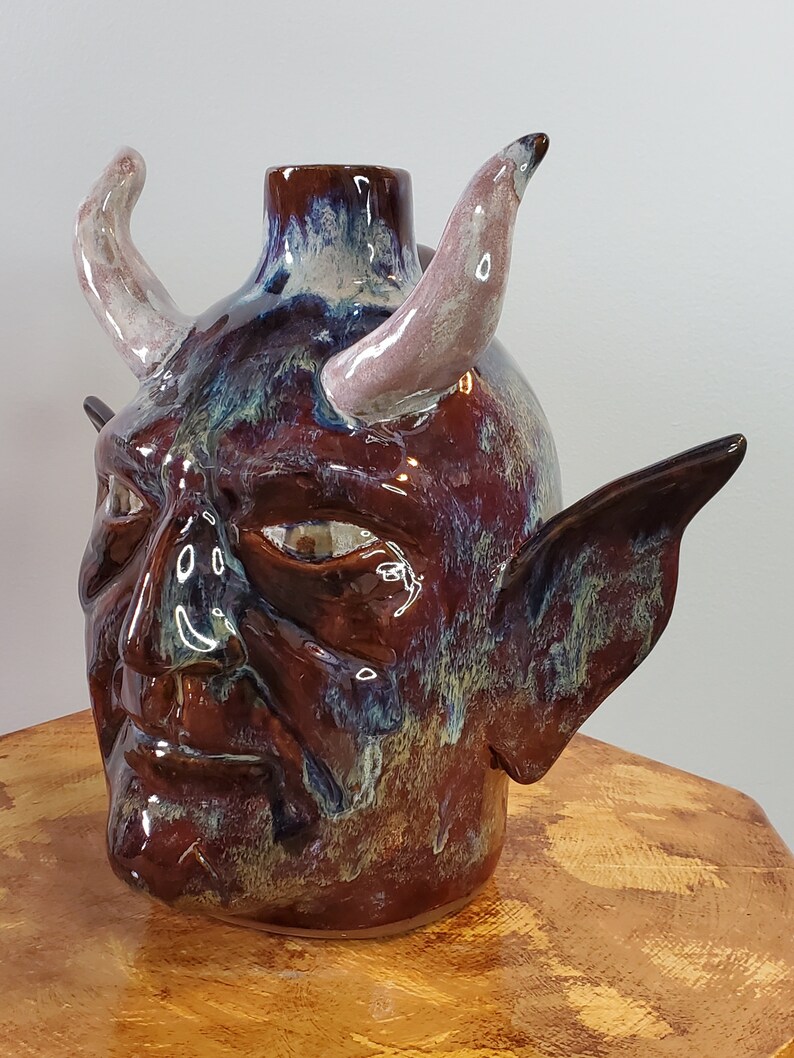 Ron Sullivan Face Jug - Southern Pottery Folk Art, John the Legend - Etsy