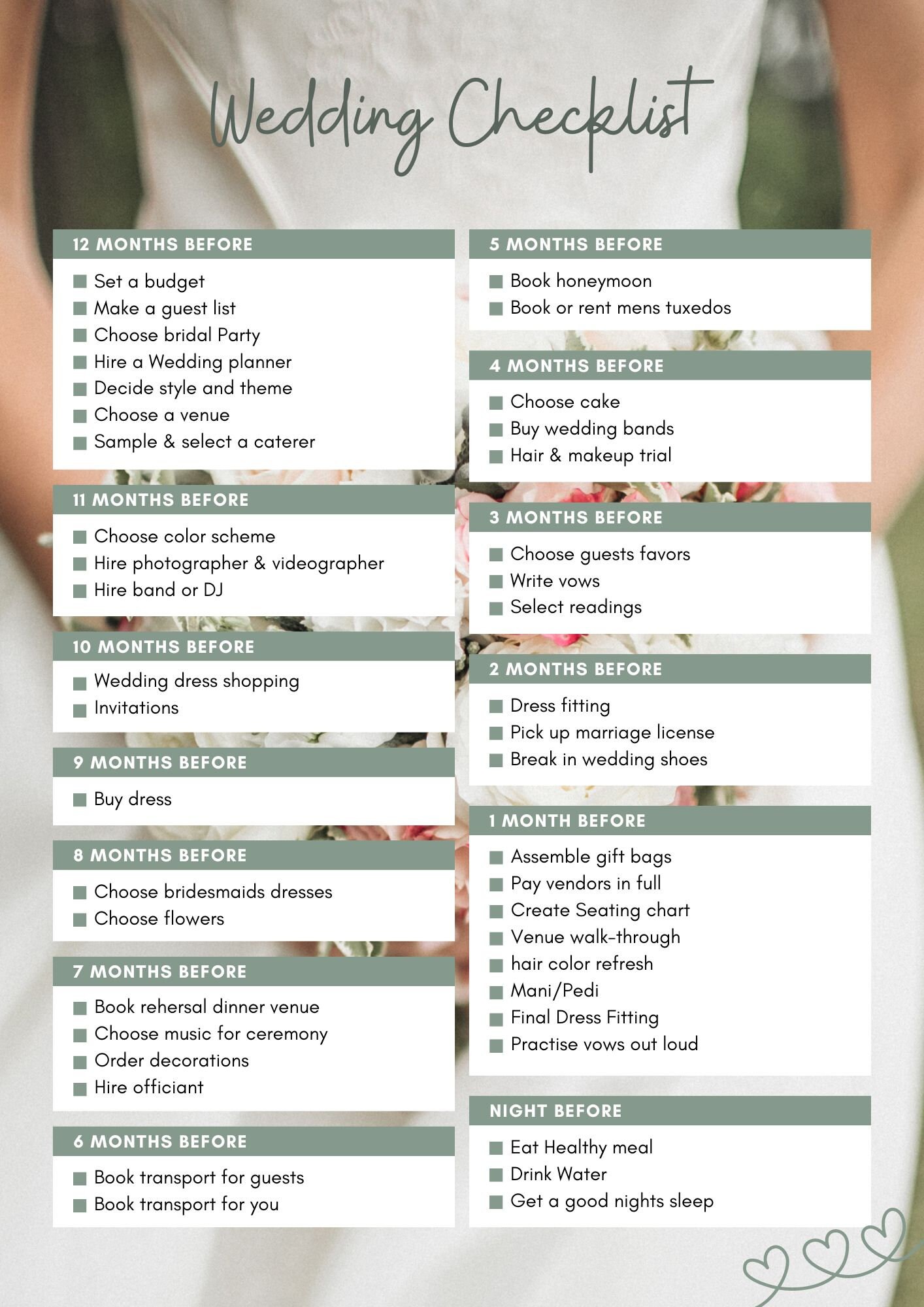 10 Wedding Checklists Comprehensive Planner for Your Perfect Wedding ...