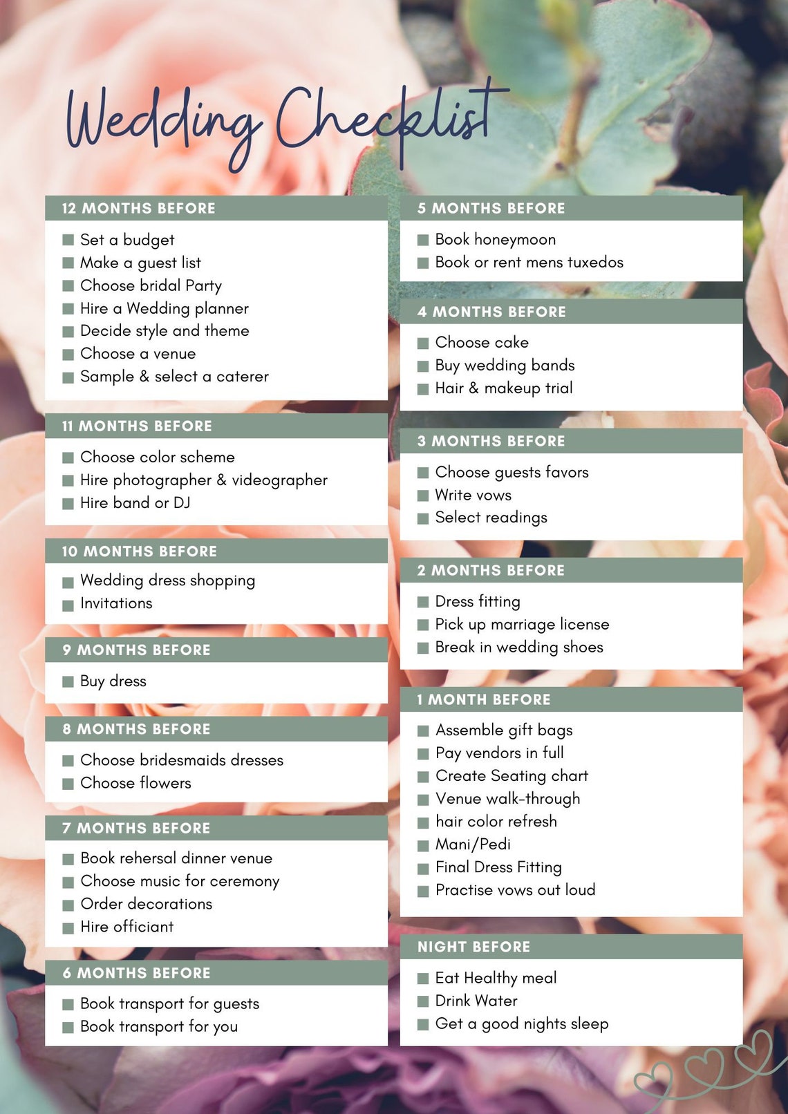 The Best Wedding Checklist Comprehensive Planner for Your Perfect ...