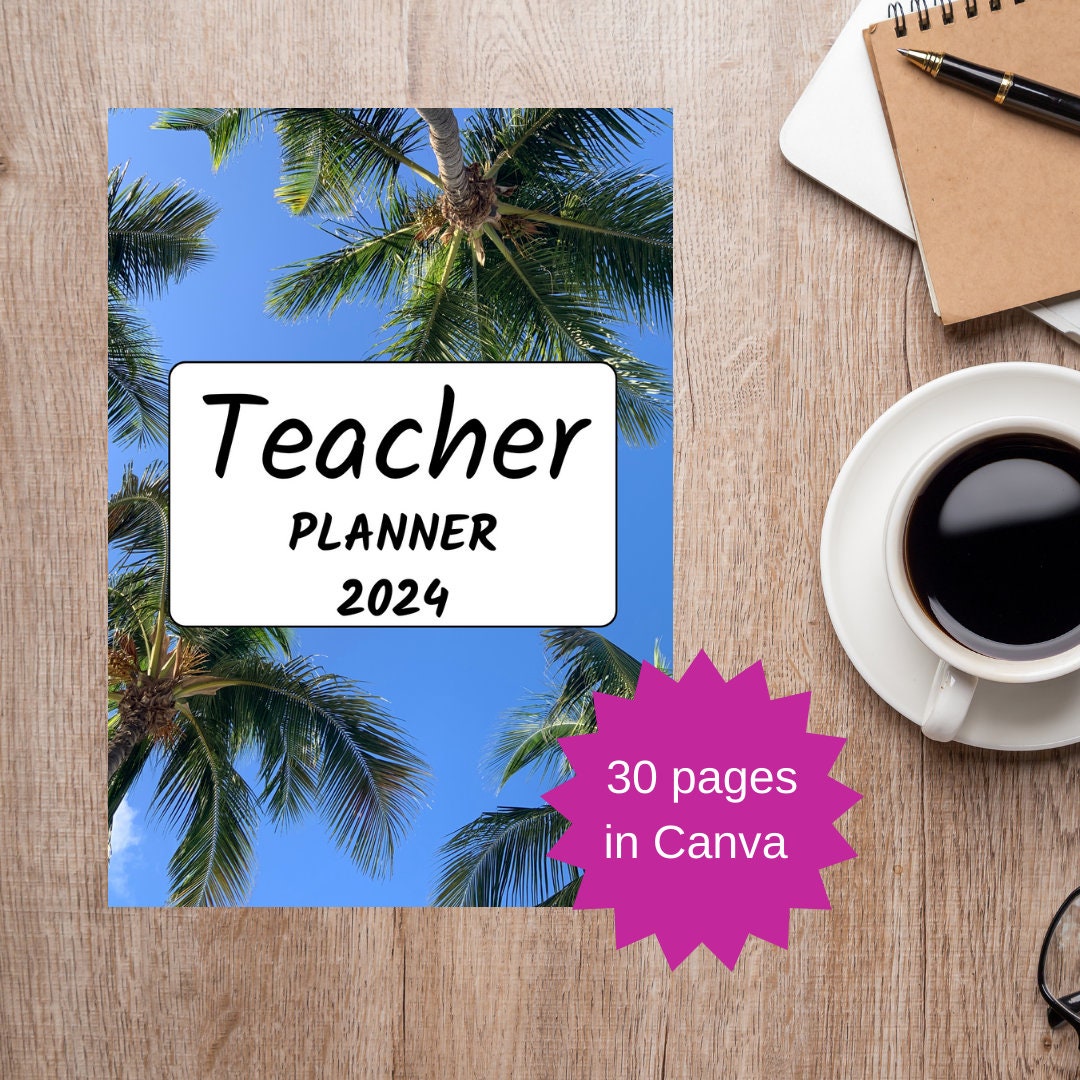 Digital Teacher Planner Lesson Planner 2024 Academic Planner School ...