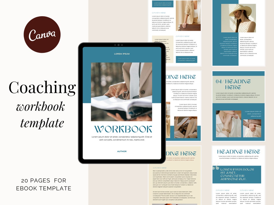 Coaching Workbook Template Ebook Template Canva Life Coaching Templates ...