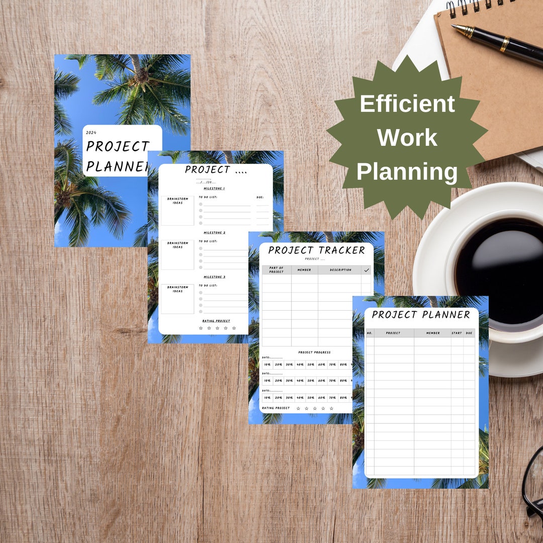 2024 Printable Project Planner and Tracker for Productivity Boost ...