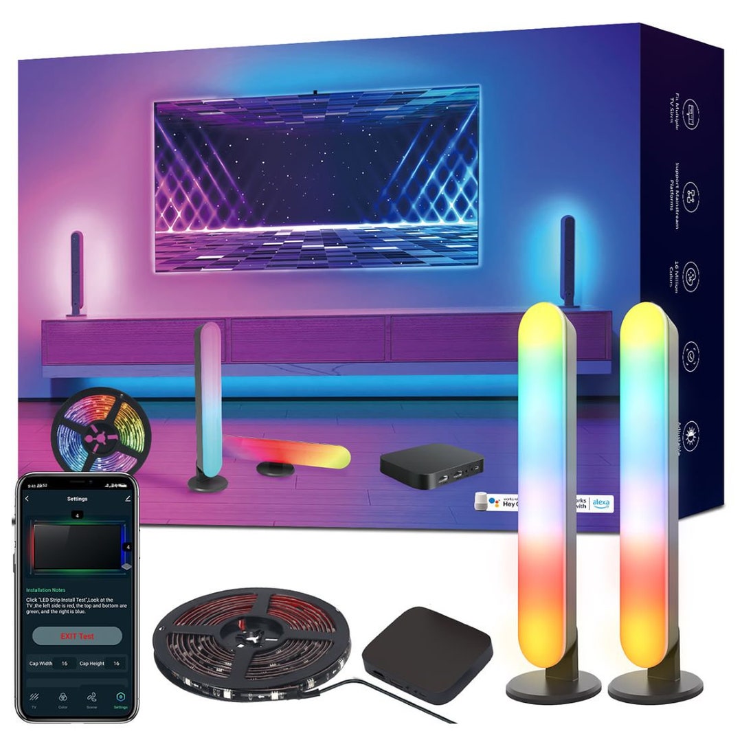 TV LED Backlight With HDMI Sync Box and Light Bars 55-75 - Etsy