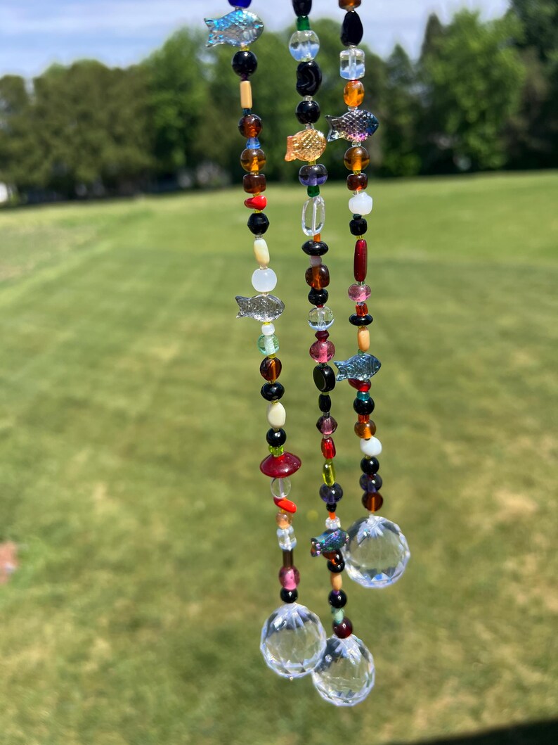 Fishing Themed Handmade Beaded Sun Catcher - Etsy