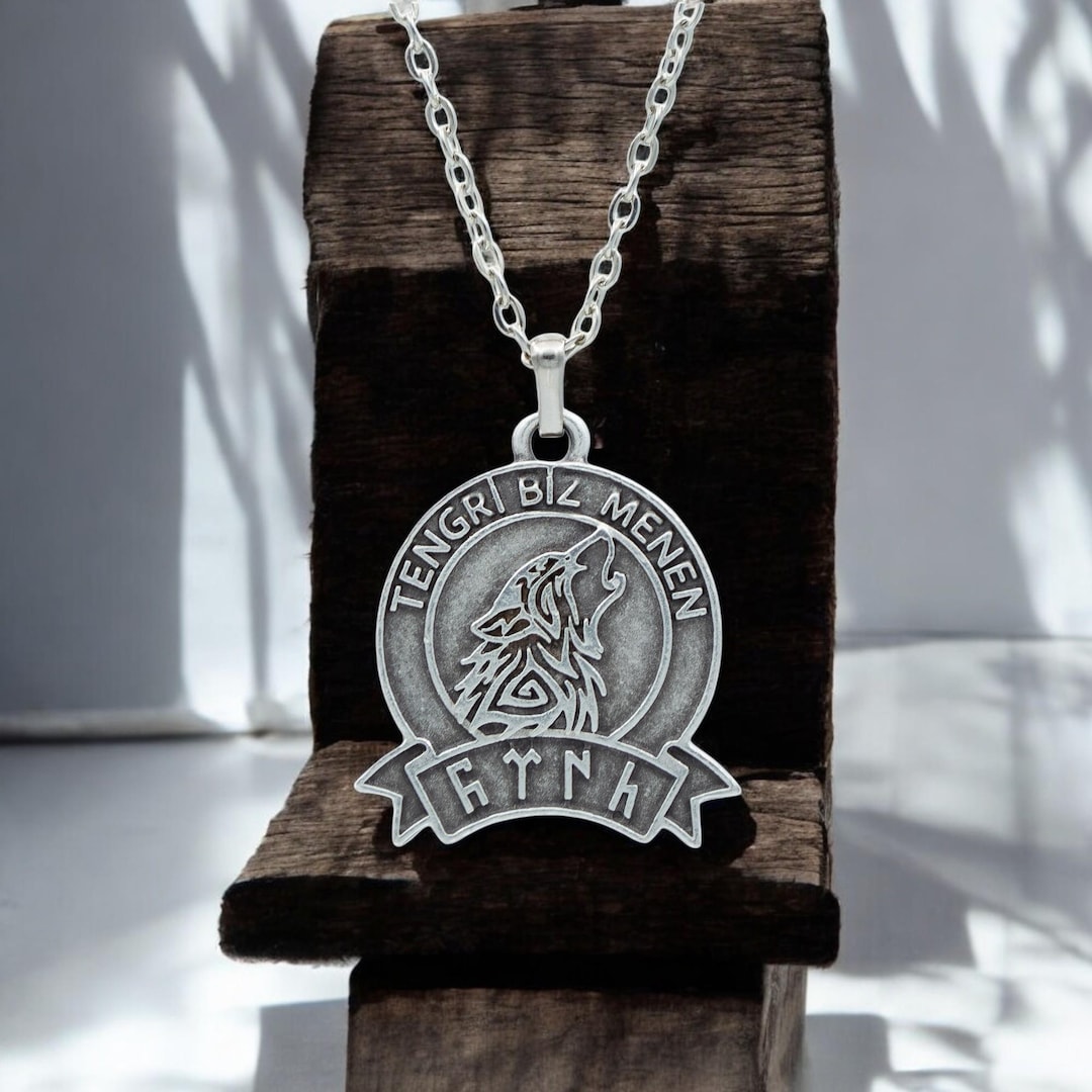 Tengri Biz Menen Necklace, Gokturk Pendant, Spiritual Accessory, Unique ...