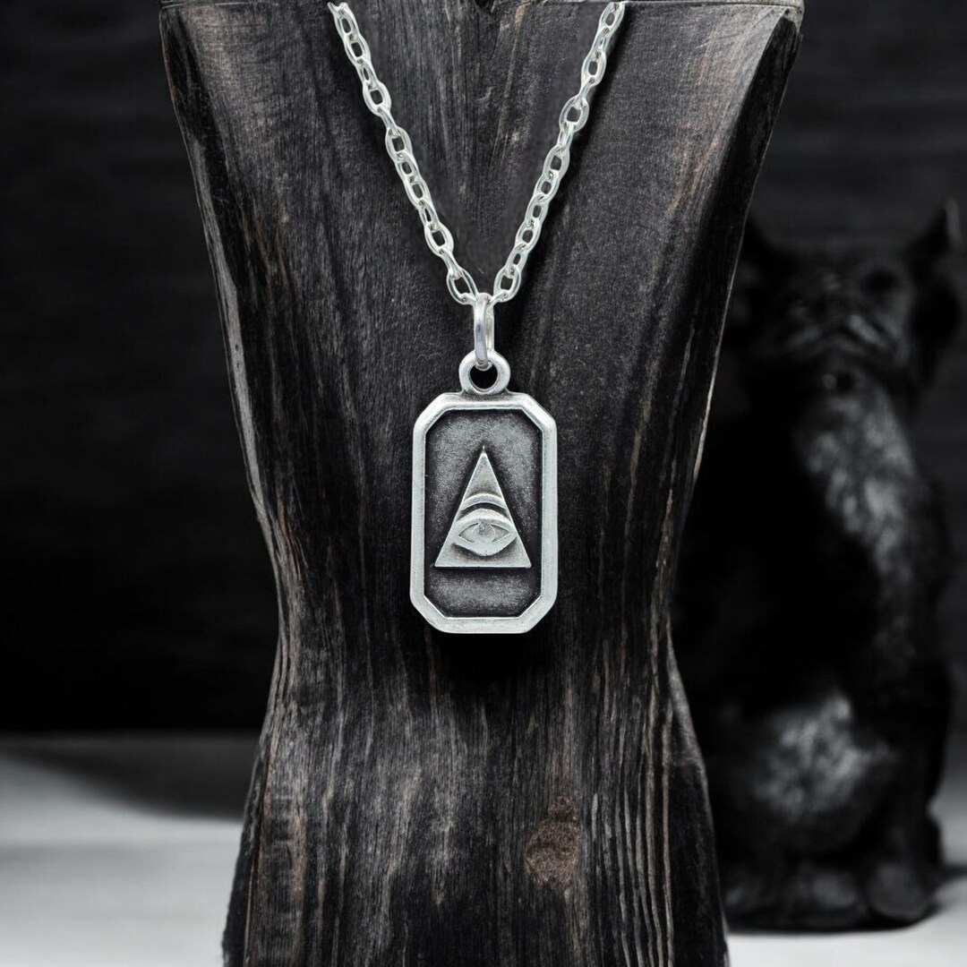 Illuminati Eye Necklace, All-seeing Symbol Pendant, Mystical Jewelry ...